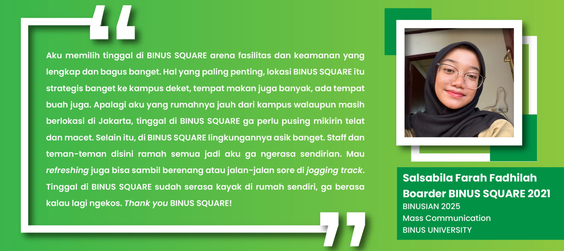 Binus Square – Hall Of Residence