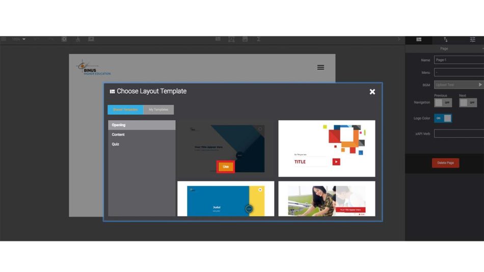 Memilih Layout Template – BITS