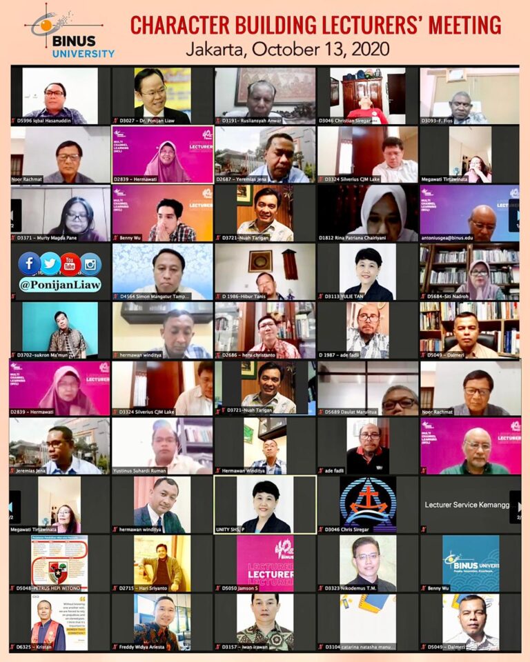 Rapat Online Dosen Character Building Binus University di Era New ...