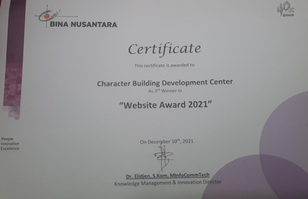 Refleksi Akhir Tahun 2021 Character Building BINUS University ...