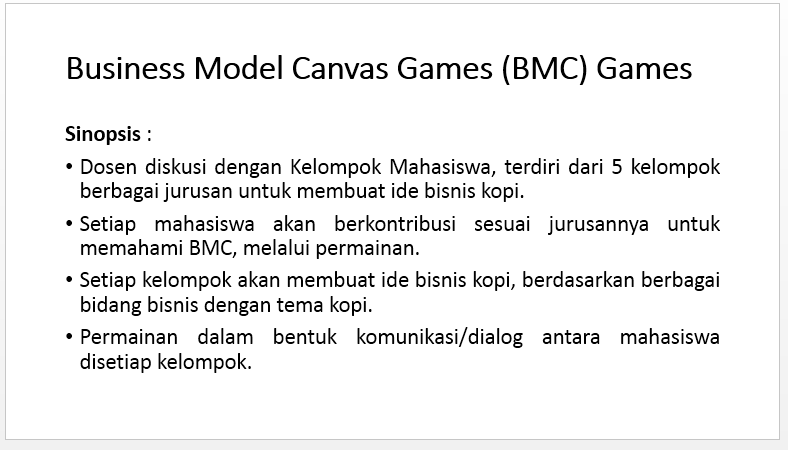 BUSINESS MODEL CANVAS GAME(BMC GAME) – Entrepreneur