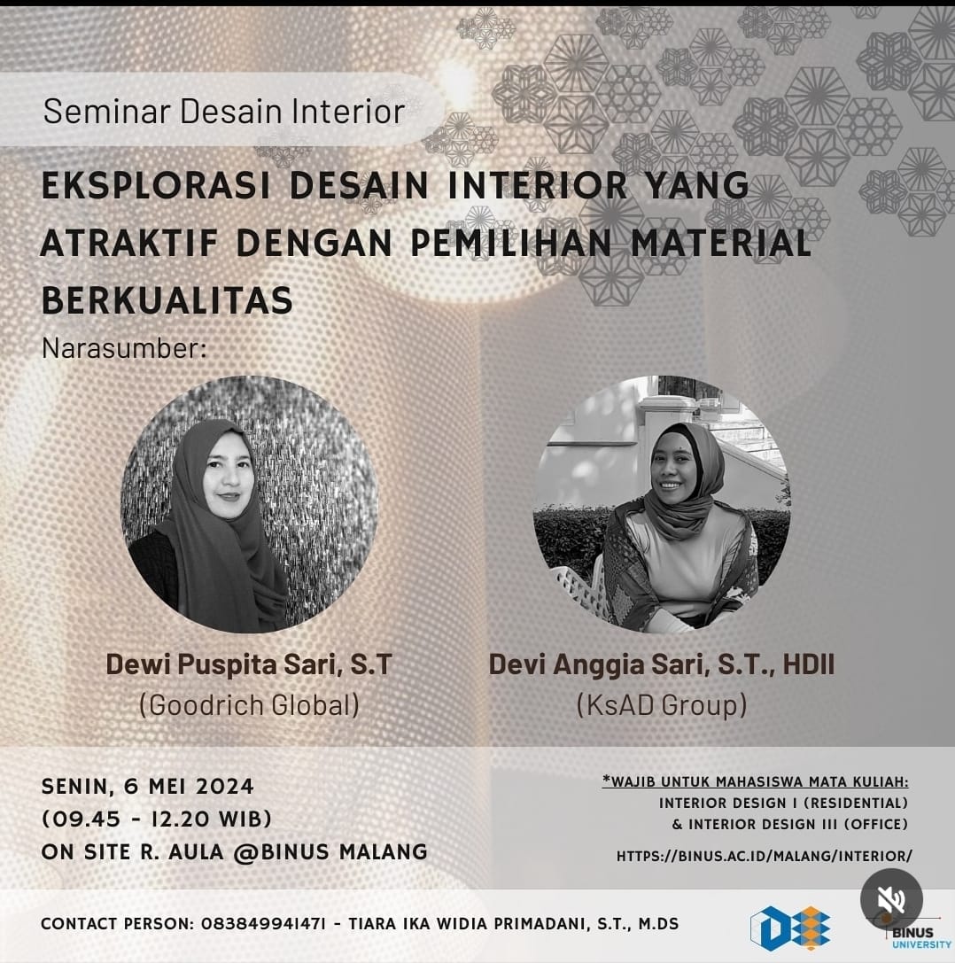 Seminar Desain Interior : Eksplorasi Desain Interior yang Atraktif ...