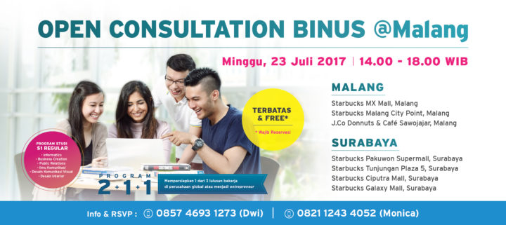 Opem Comsultation BINUS@malang 23 Juli 2017 | BINUS UNIVERSITY MALANG ...