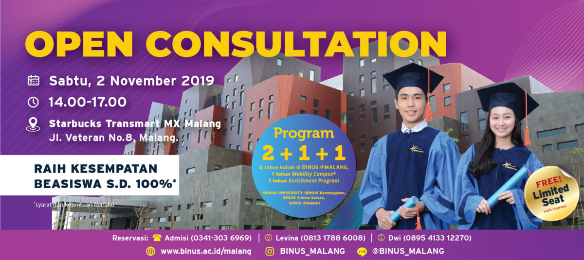 Open Consultation Open Banner November 2020 | BINUS UNIVERSITY MALANG ...