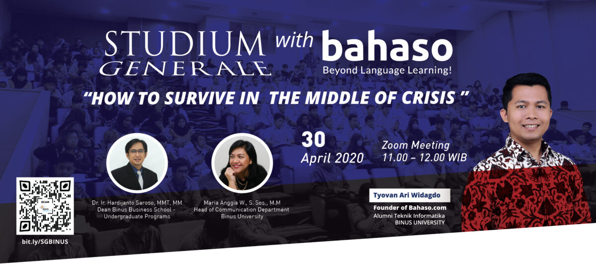 Studium Generale 30 April 2020 | BINUS UNIVERSITY MALANG | Pilihan ...