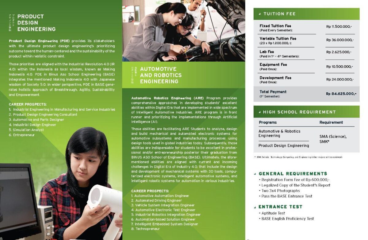 Brochure BINUS ASO School of Engineering | BINUS UNIVERSITY