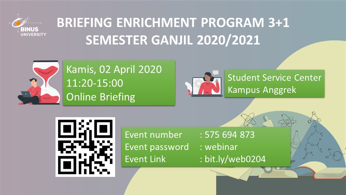 Briefing Enrichment Program (3+1) Semester Ganjil 2020/2021 | BINUS ...