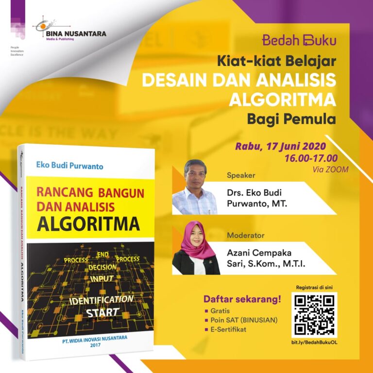 [Event] Kiat-kiat Belajar DESAIN & ANALISIS ALGORITMA | BINUS UNIVERSITY