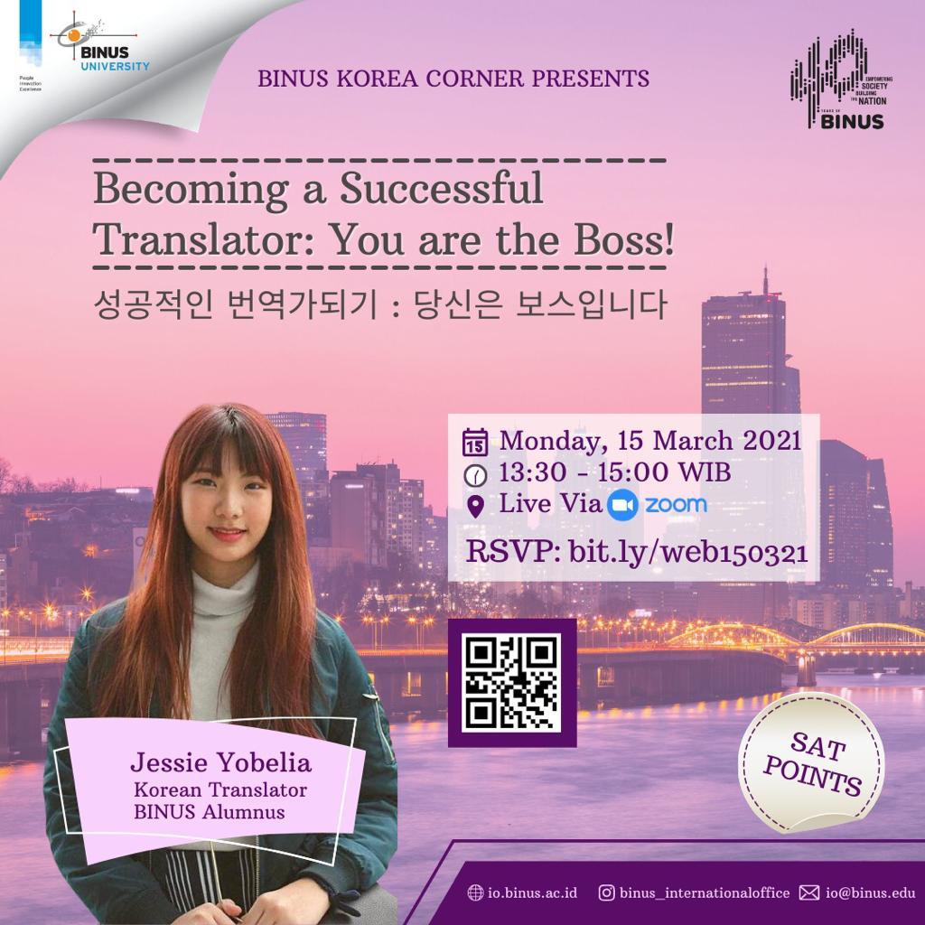 Becoming a Successful Translator You Are the Boss! | BINUS UNIVERSITY