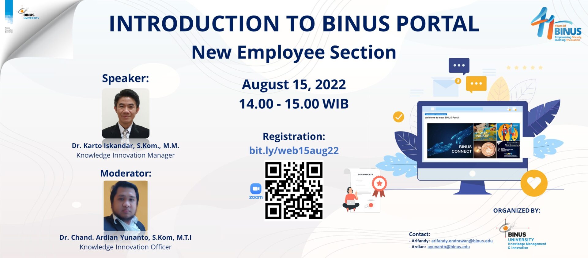 Introduction To BINUS Portal New Employee Section (15 Agustus 2022 ...