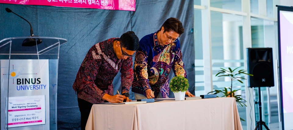 BINUS UNIVERSITY @Bekasi Teken MOU dengan KT&G SangSang Univ