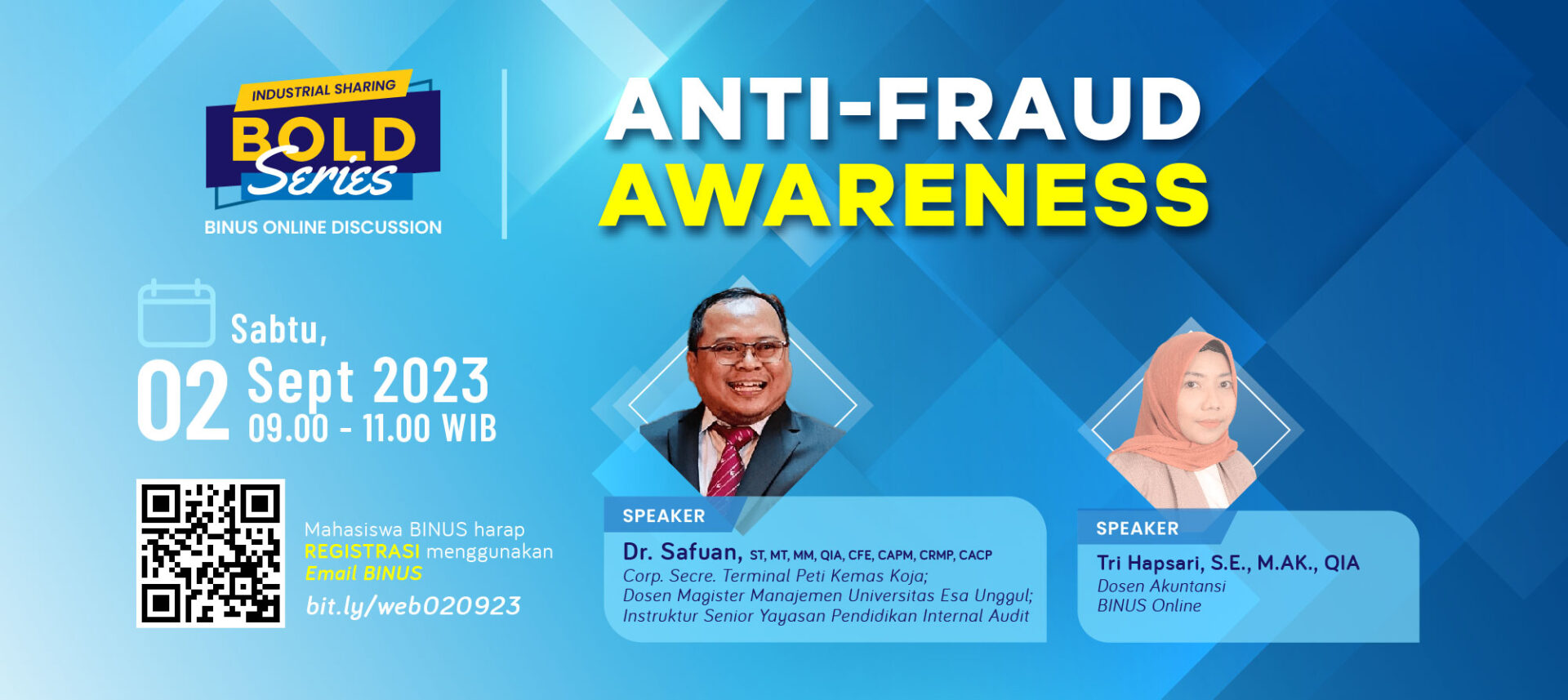 BOLD Series Industrial Sharing: Anti-Fraud Awareness | Webinar