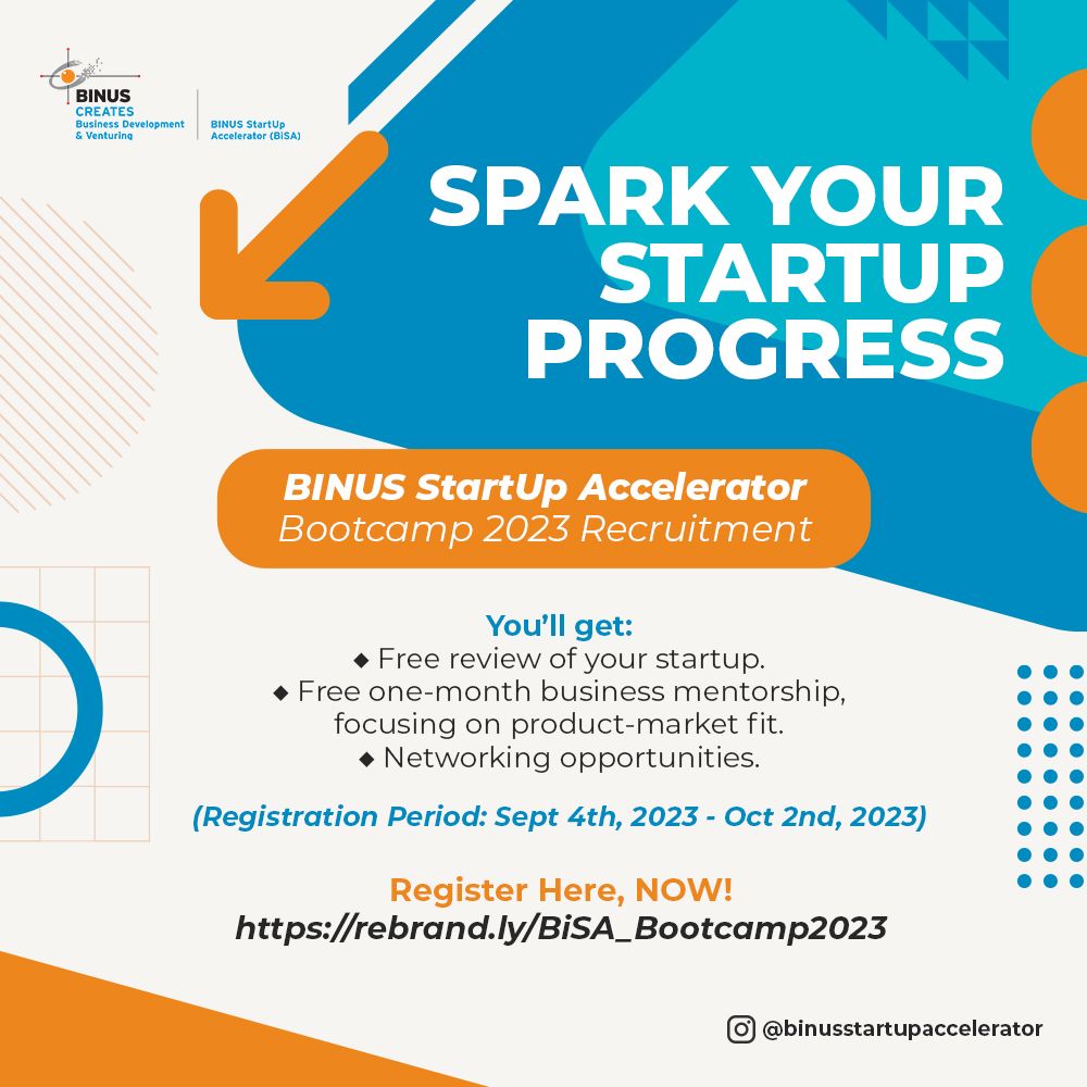 BINUS StartUp Accelerator Bootcamp 2023 Recruitment | BINUS UNIVERSITY