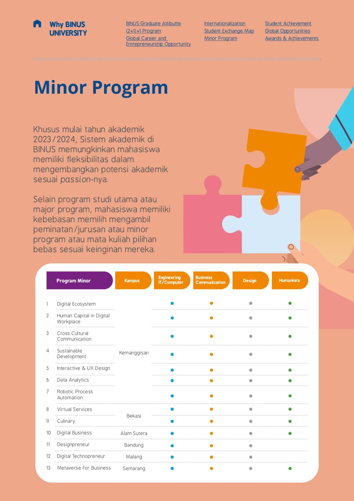 Minor Program | BINUS UNIVERSITY