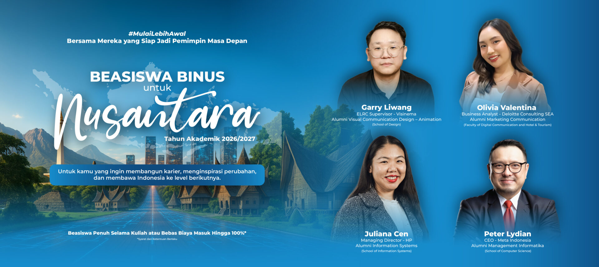 BINUS Luncurkan Beasiswa BINUS untuk Nusantara hingga 100%