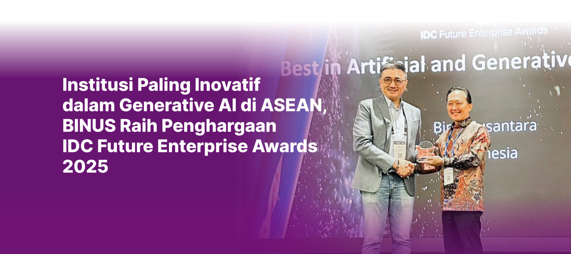 Dua Tahun Berturut-Turut, BINUS Buktikan Jadi Pelopor AI dengan Raih ...